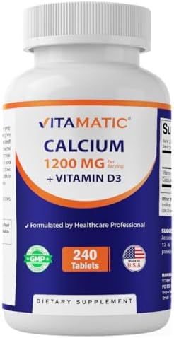 Amazon.com: Vitamatic Calcium 1200mg with Vitamin D3 2000 IU (50mcg ...