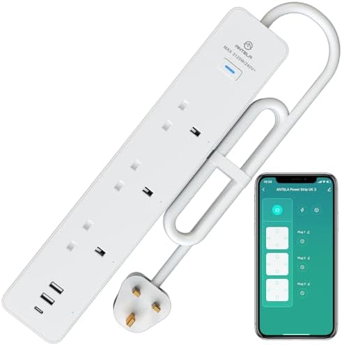 Meross Smart Power Strip, Smart Extension Lead with 20W USB Ports ...