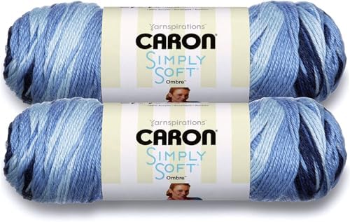 Amazon.com: Caron Simply Soft Ombre Yarn-Saturday Blue Jeans