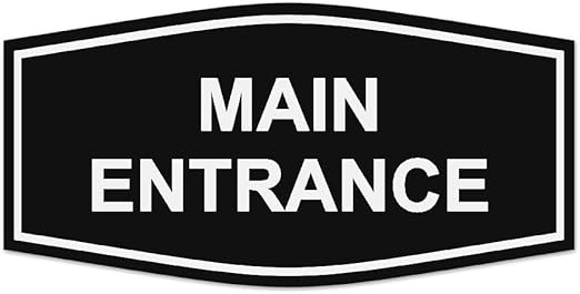 Amazon.com : Signs ByLITA Fancy Main Entrance Sign - LEGIBLE Lettering ...