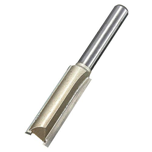 SBRMART Long Blade Two Flutes Straight Router Bit- 1/4 x 3/8 Inch 60mm ...