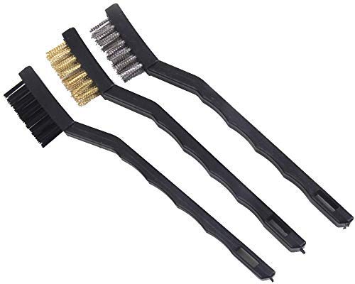 Hopeshop Mini Wire Brush Set Steel Brass Nylon Cleaning Polishing 7 ...
