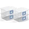 28L Storage Box with Lid, Clear Transparent Plastic Storage Box, Super ...