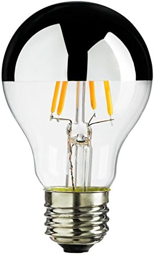 3 Pack - Modvera 60w Equivalent LED Half Chrome G25/G80 6W Silver Bowl ...