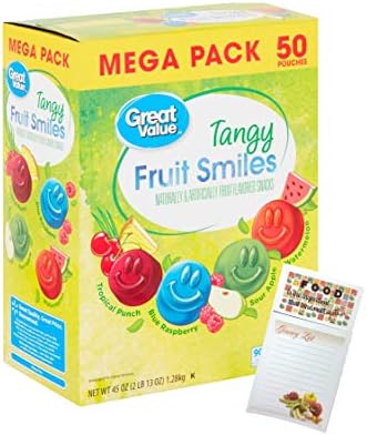 Amazon.com : Fruit Snacks Tangy Smiles Mega Pack Bundle - 50 Count ...