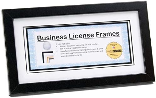 Amazon.com: Creative Picture Frames 5.5” x 10.5” Black Business License ...