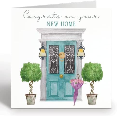 Old English Co. Stylish New Home Card for Him or Her - Black Front Door ...