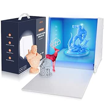 JAYO Resine Polymérisation Boîte, Sécheur de Resine à Lumière UV 405nm, Durcissement Uniforme ...