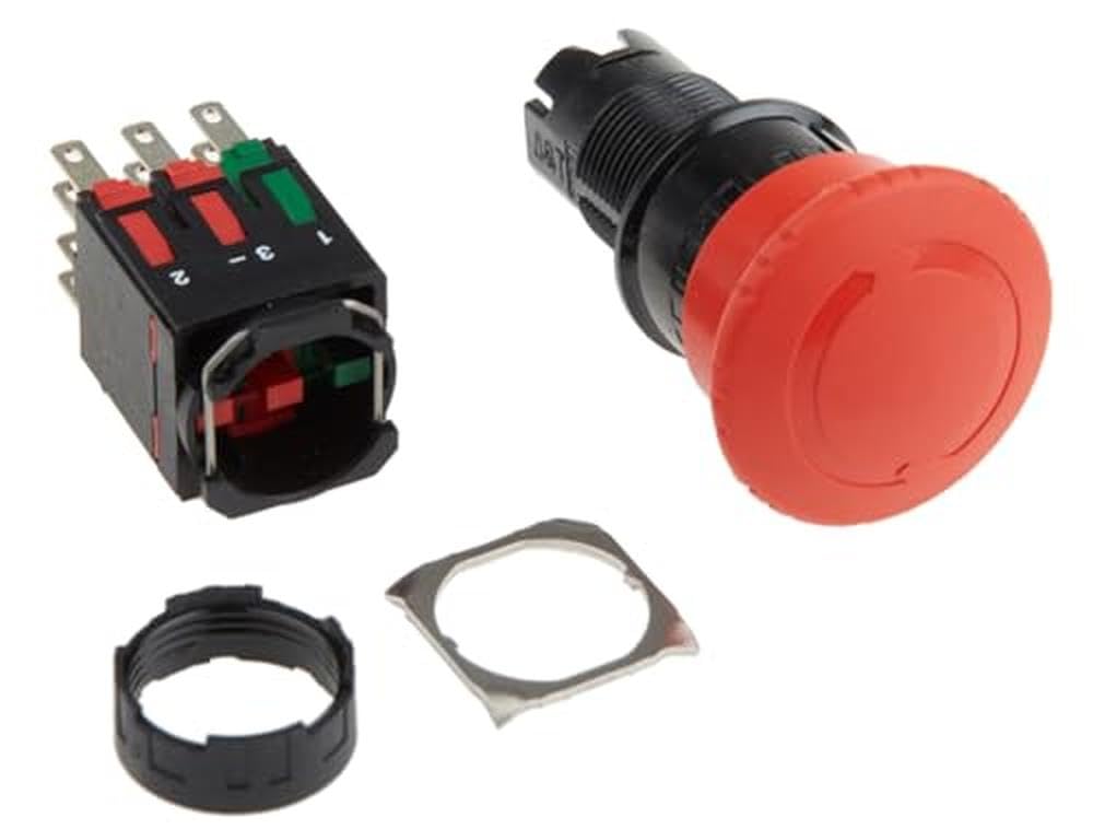 Schneider Electric Complete Emergency Stop Push Button, Harmony XB6, 16 ...