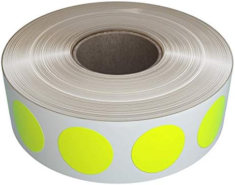 Royal Green Neon Yellow Coloured Sticky Label Roll (1.9cm) 19mm - 1050 ...