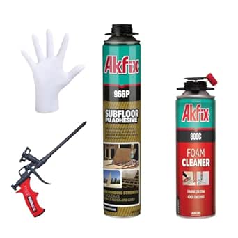 Akfix 966P Subfloor Adhesive Kit (1x30 Oz.)- Polyurethane Expanding ...