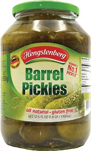 Amazon.com : Hengstenberg Traditional German Barrel Pickles, 57.5 Ounce ...