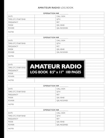 Amateur Radio Log Book: HAM Radio Logbook | Radio Operator Station ...