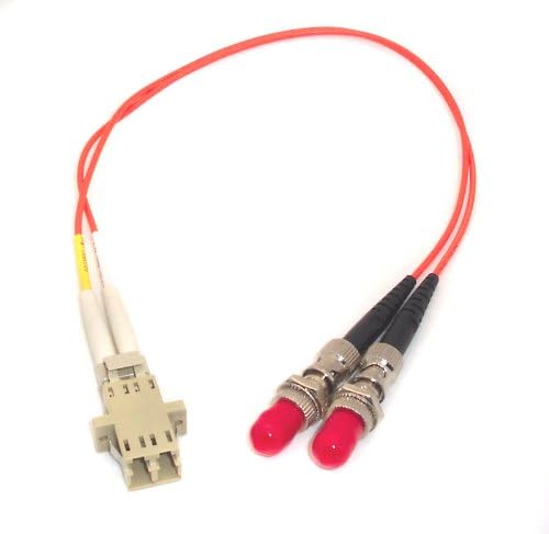 Amazon.com: 1ft Fiber Optic Adapter Cable LC (Female) to ST (Male ...