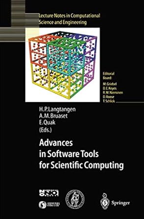 Advances in Software Tools for Scientific Computing (Lecture Notes in ...