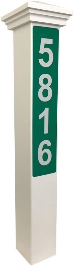 Amazon.com: ADDRESSES OF DISTINCTION White Address Post with Reflective ...