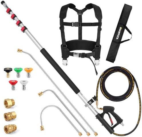 Amazon.com : 24 FT Pressure Washer Extension Wand with Telescoping Pole ...