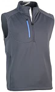 Zero Restriction Men's Quarter Zip Tech Vest, Shadow/Resolution Blue ...