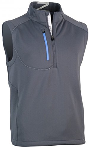 Zero Restriction Men's Quarter Zip Tech Vest, Shadow/Resolution Blue ...