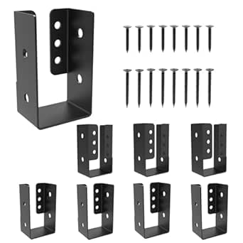 Prriszo 8 Pcs Deck Railing Bracket, 201 Stainless Steel 2 x 4" Railing ...