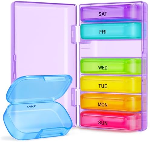 Amazon.com: ZIKEE 7 Packs Extra Large Pill Organizer, Portable Pill Box ...