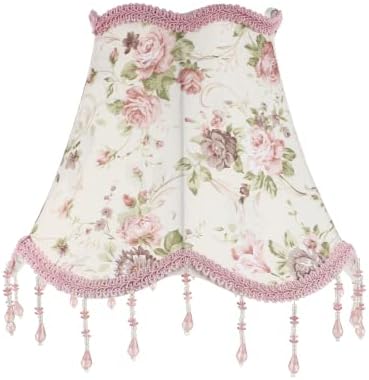 OSALADI Lamp Shade with Fringe European Style Lampshade Vintage Floral ...
