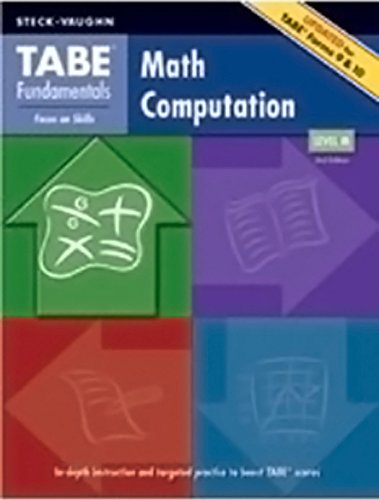 Math Computation, Level M (Steck-vaughn Tabe Fundamentals): Steck-Vaughn: 9781419053559: Amazon ...
