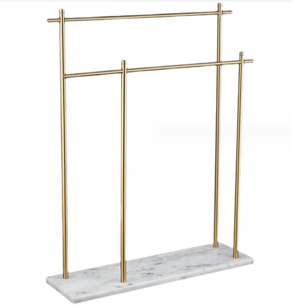 Amazon.com: Towel Holder Stand Freestanding Towel Rack Brass Towel Rack ...