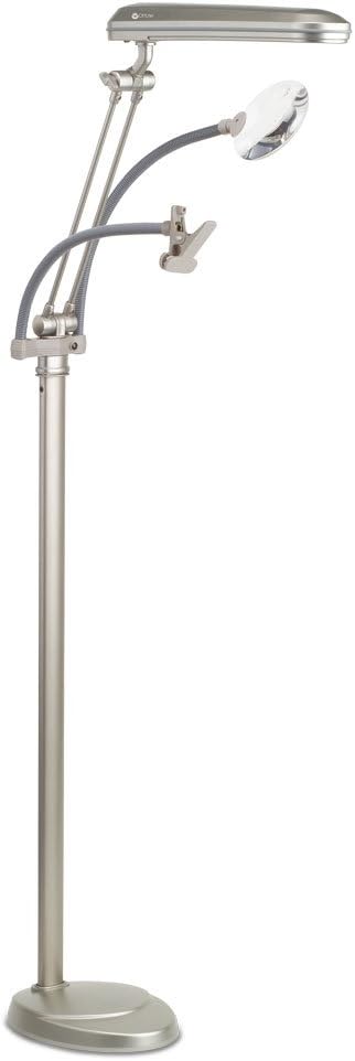 OttLite K94CP3 3-in-1 Adjustable-Height Craft Floor Lamp with Magnifier ...