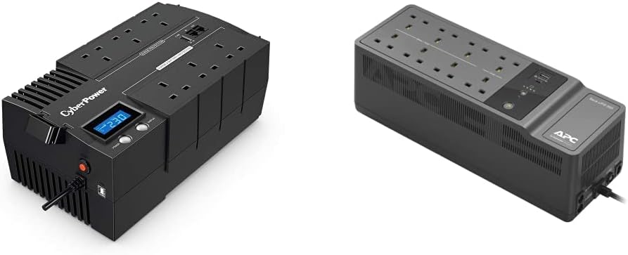 CyberPower BR1000ELCD-UK BRICs Series, 1000VA/600W, 1 USB Charging Port ...