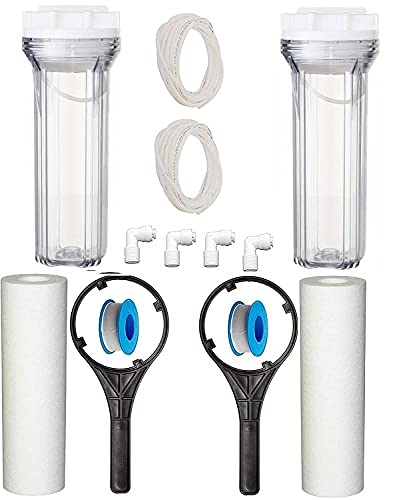 KWZ Pre Filter Housing Kit with Spun Filter Spanner Teflon Pipe 3 Meter ...