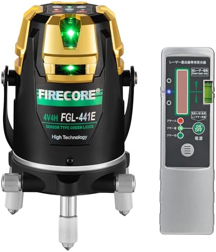 Amazon | Firecore レーザー墨出し器 フルライン グリーンレーザー FGL-441E レーザー フルライン照射モデル 高精度 ...