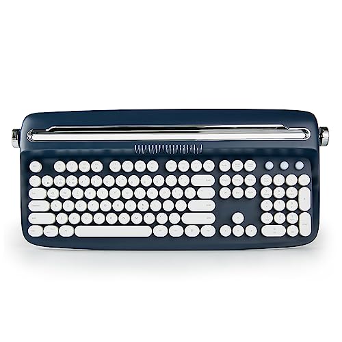 YUNZII ACTTO B503 Wireless Keyboard, Retro Bluetooth Aesthetic ...