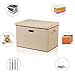 Amazon.com: Extra-Large Storage Box with Lid [4-Pack] Foldable Fabric ...