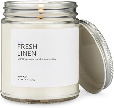 Amazon.com: 1OAK Fresh Linen Candle Soy Wax - Linen & Clean Cotton ...