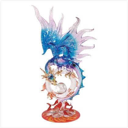 Amazon.com: Blue Glass Dragon Figurine : Home & Kitchen