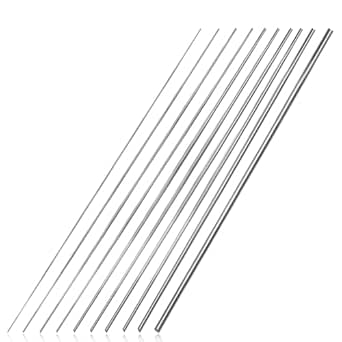 Amazon.com: BBYPP 56PCS Stainless Steel Rods 30cm, Round Solid Metal ...