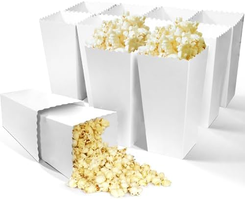 Amazon.com: Novelty Place 12 Pcs White Popcorn Boxes, 46 oz White ...