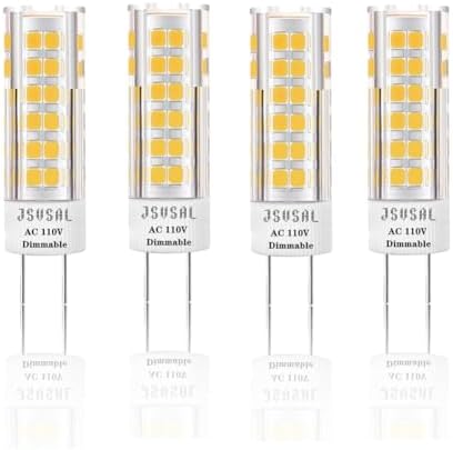JSVSAL (4-Pack Dimmable GY6.35 G6.35 LED Bulb, 7W, 800 Lumen, 360° Beam ...