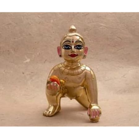 Buy KRISHNAGALLERY1 Orignal Brass Blue Eyes Laddu Gopal Murti Statue ...
