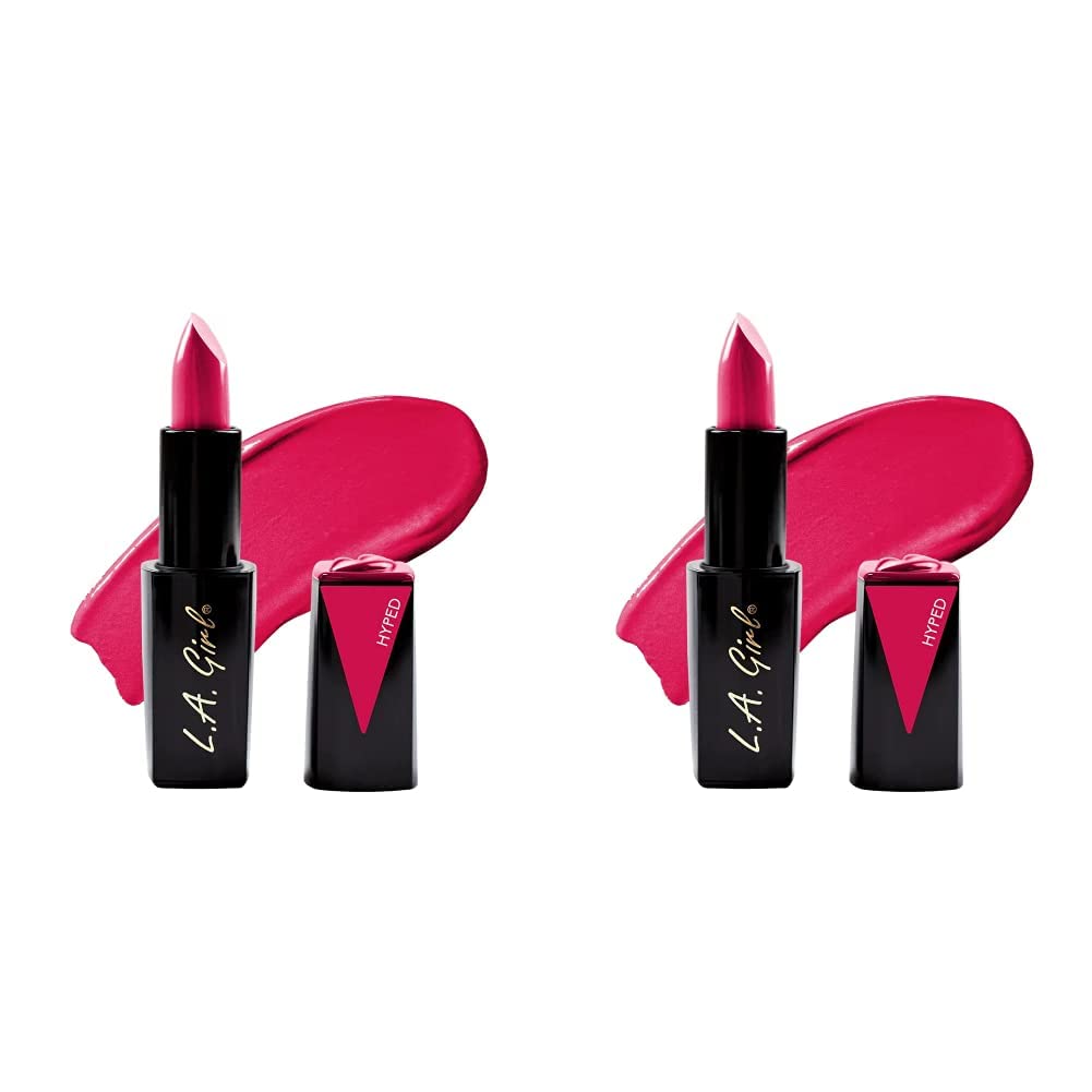 Amazon.com: L.A. Girl Lip Attraction Lipstick, Hyped, 0.11 oz,GLC584 ...