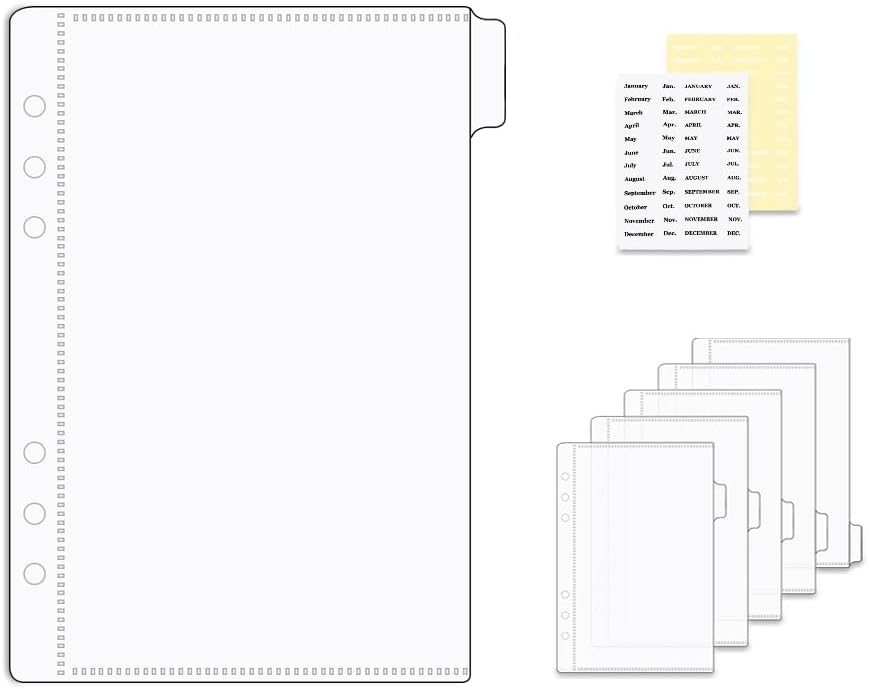 Amazon.com : NatSumeBasics A5 Binder Pockets Dividers Zipless 6 Tabbed ...