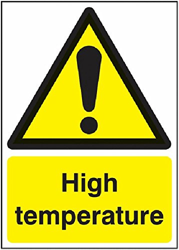 Signs and Labels AMZHZ193A4ARP "A4 High Temperature" Hazard Safety Sign ...