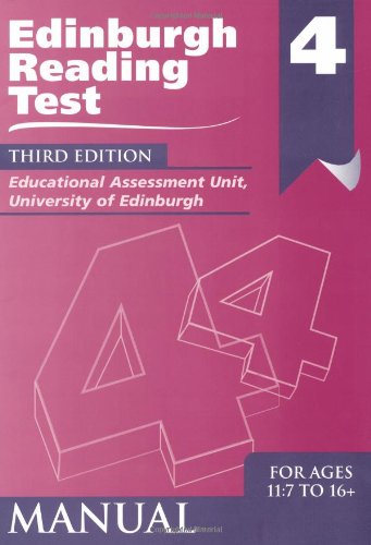 Edinburgh Reading Test 4 MANUAL: A Series of Diagnostic Teaching Aids ...