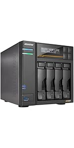 Amazon.com: Asustor Lockerstor 4 Gen3 AS6804T, 4 Bay NAS, AMD Ryzen ...