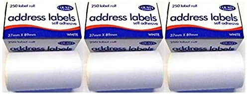 250 Premium Quality Self Adhesive Address Labels On Roll 89mm x 37mm ...
