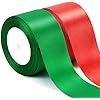 Amazon.com: 2 Rolls 50 Yard Christmas Ribbon, 2 Inch Gift Wrapping ...