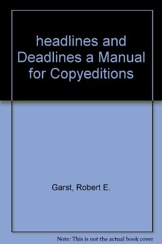 Amazon.com: headlines and Deadlines a Manual for Copyeditions: Robert E ...