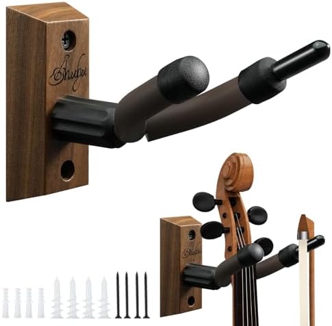 Amazon.com: SNIGJAT Violin Wall Mount,2 Pack Hardwood Hanger Mount with ...