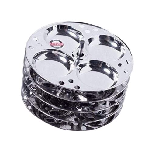 Sriwas Non Stick Stainless Steel 4 Plates Idli Plates Mini Idli Maker ...